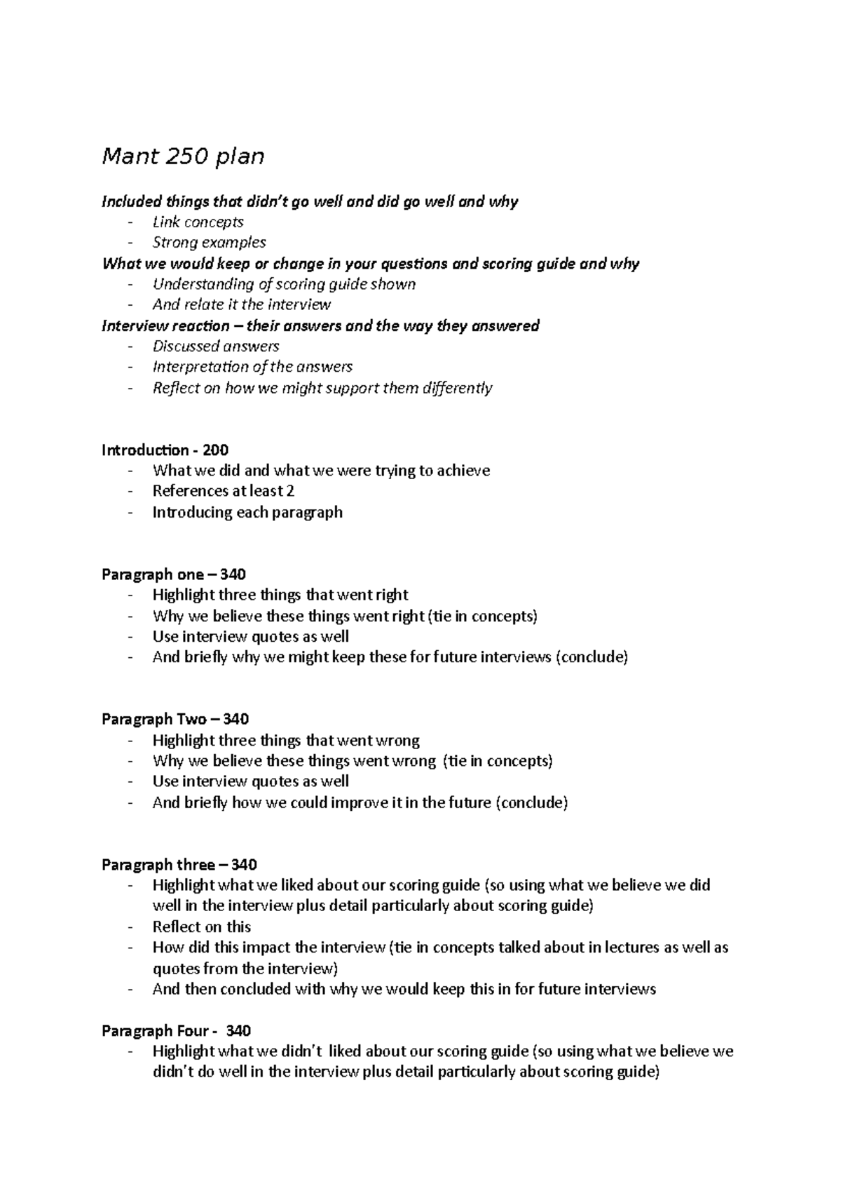 Mant 250 plan - layout - Mant 250 plan Included things that didn’t go ...
