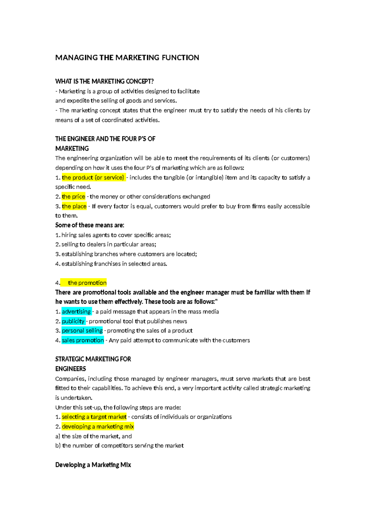 Managing the Marketing Function: Understanding the Marketing Concept ...