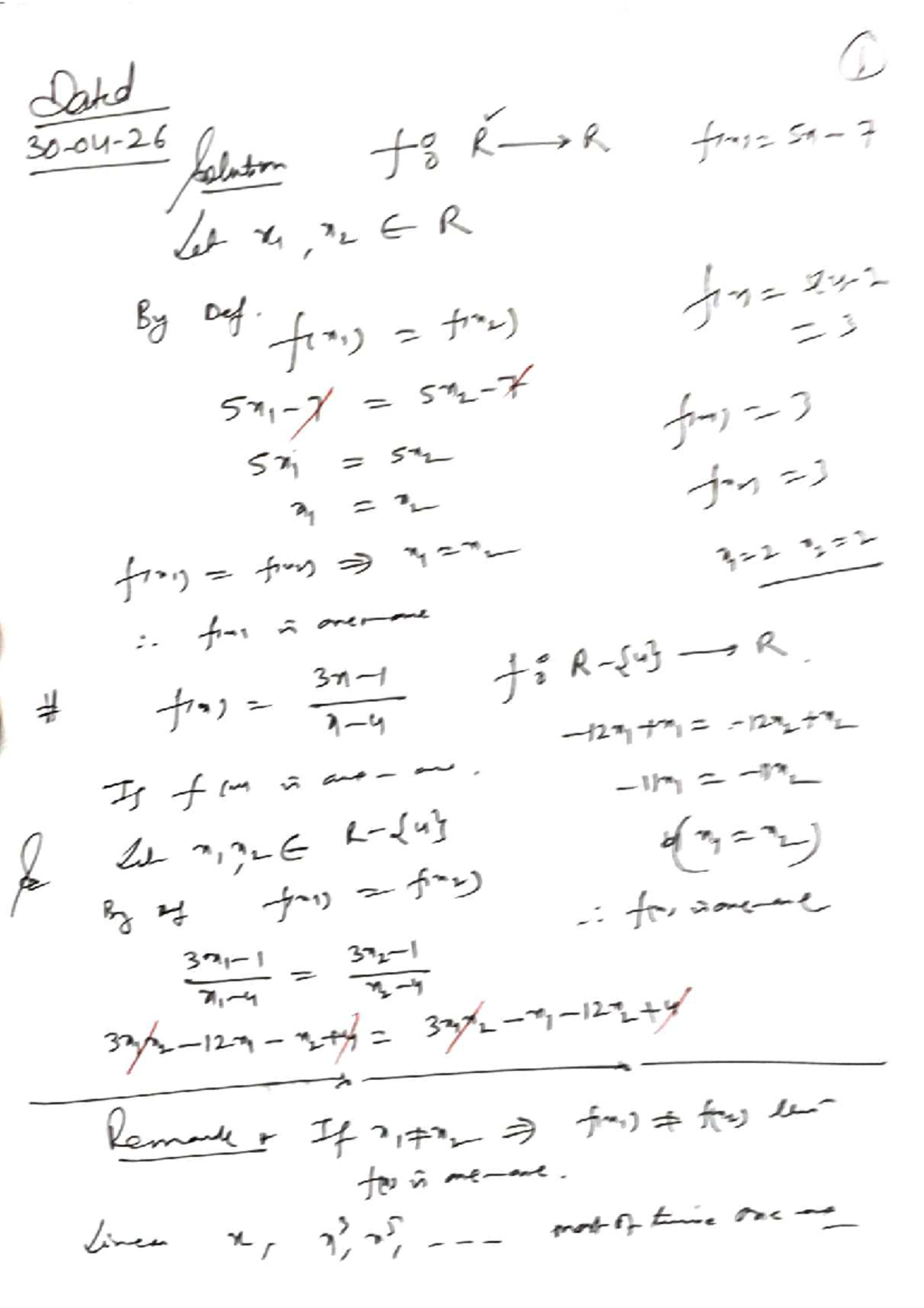 MATH 101: ONTO Function Based Questions and Solutions - Studocu