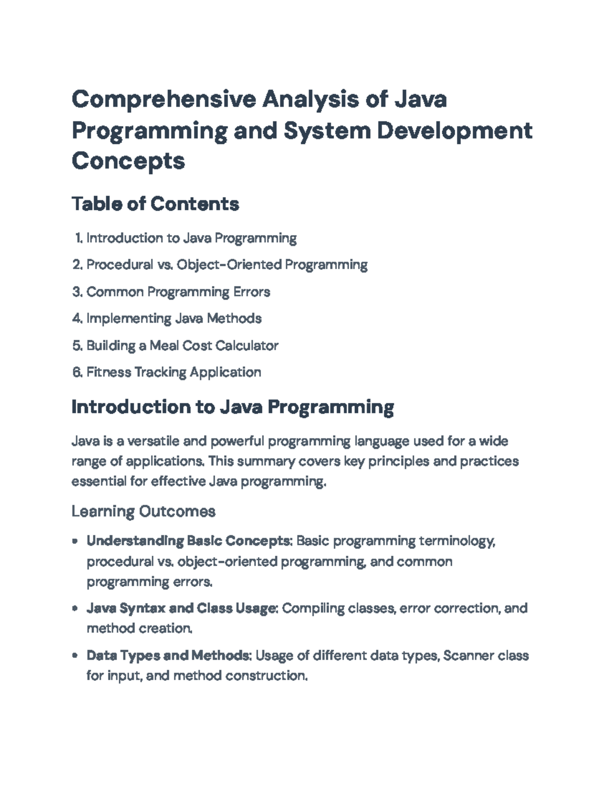 Java Programming: Concepts, Common Errors, and Practical Applications ...