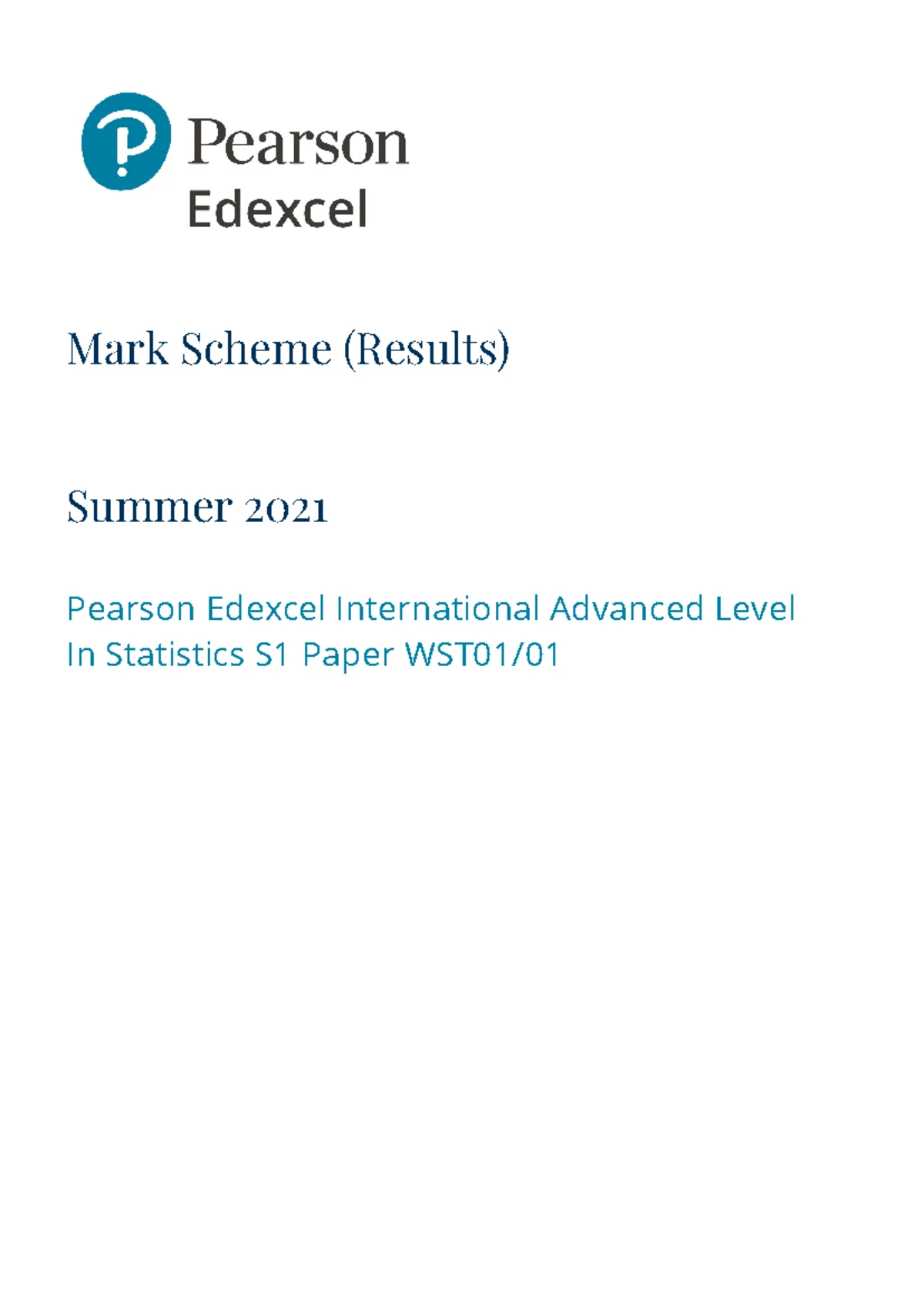 WST01 Jan 22 MS - public exam past paper - Mark Scheme (Results ...