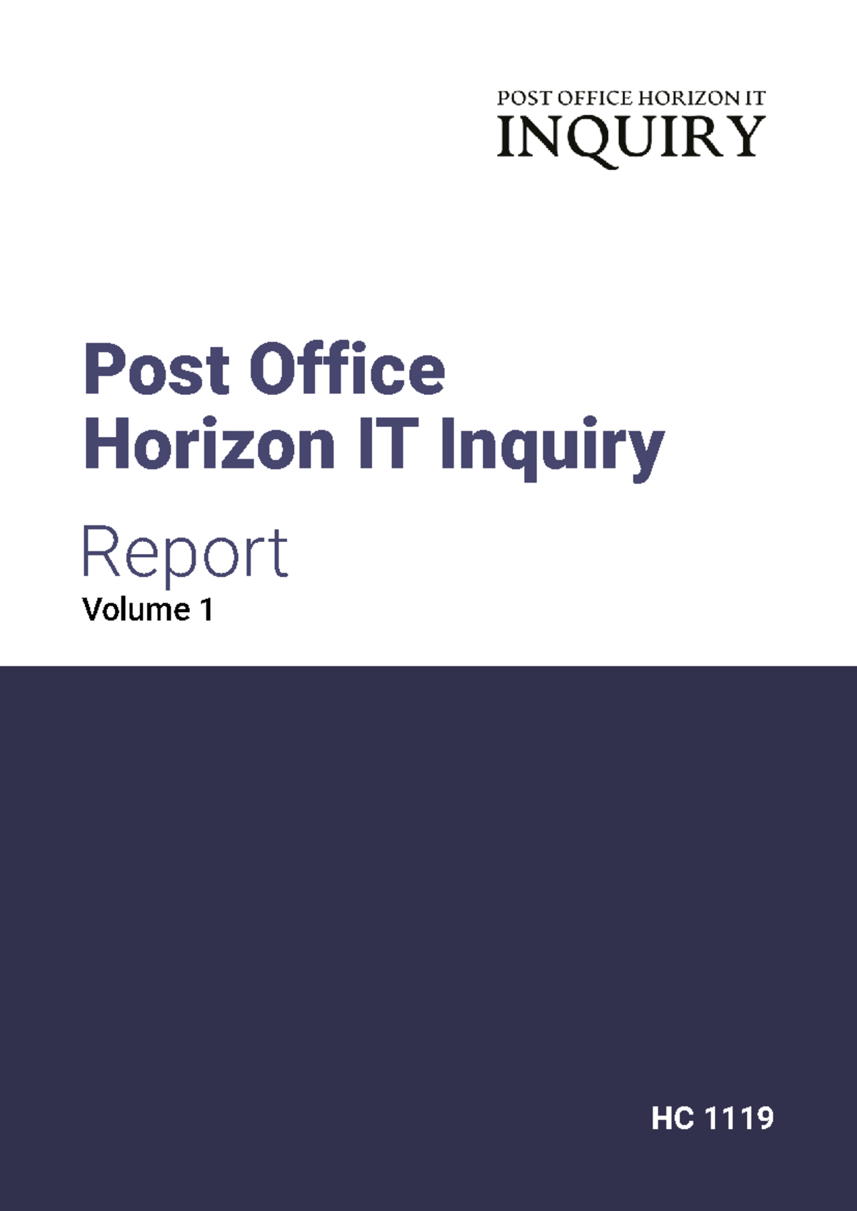 Post Office Horizon IT Inquiry Report: Volume 1 Overview and Findings ...