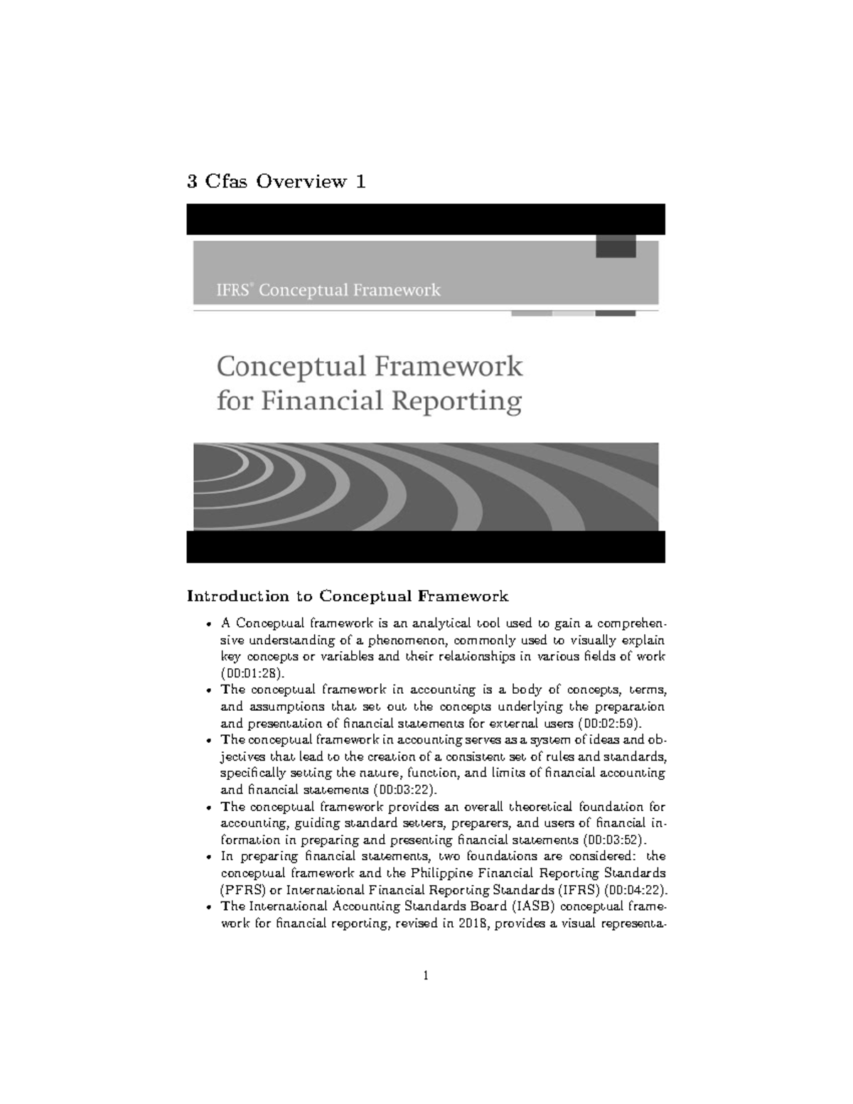 3 Cfas Overview 1 - Conceptual framework - 3 Cfas Overview 1 Introduction to Conceptual ...