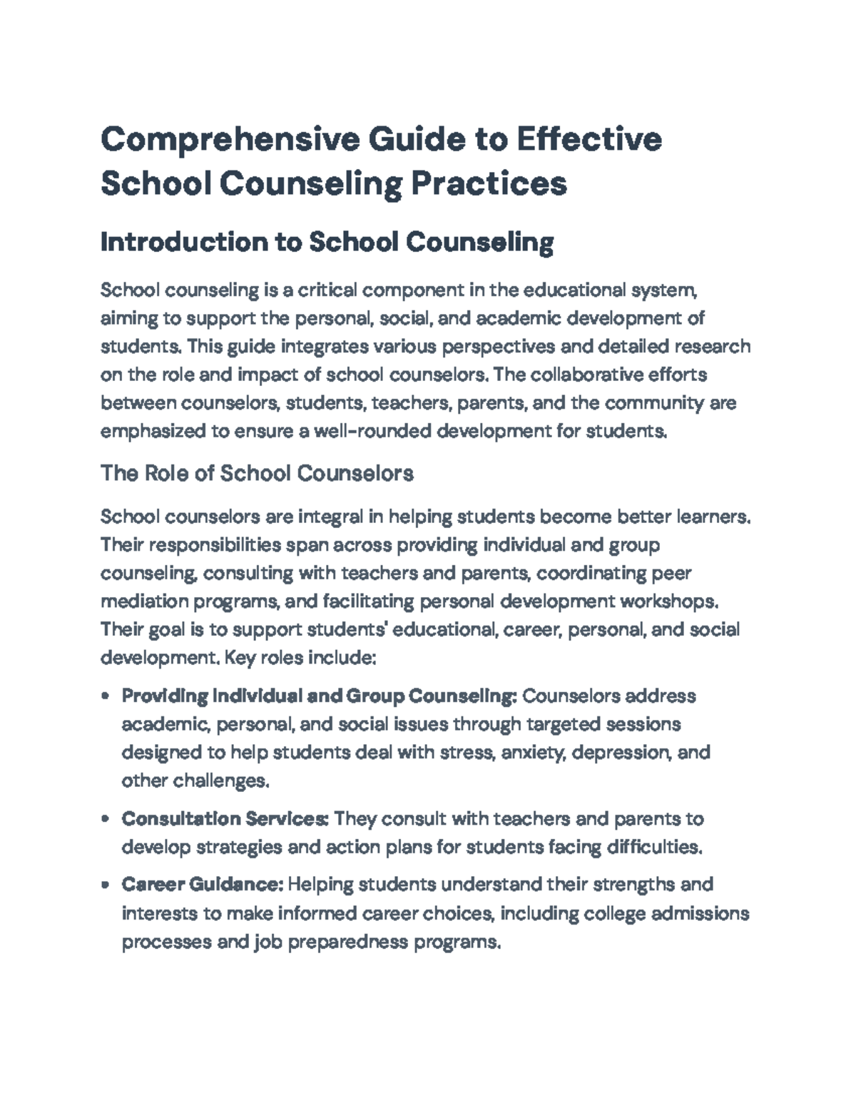 Comprehensive Guide to Effective Counseling Practices in Education ...
