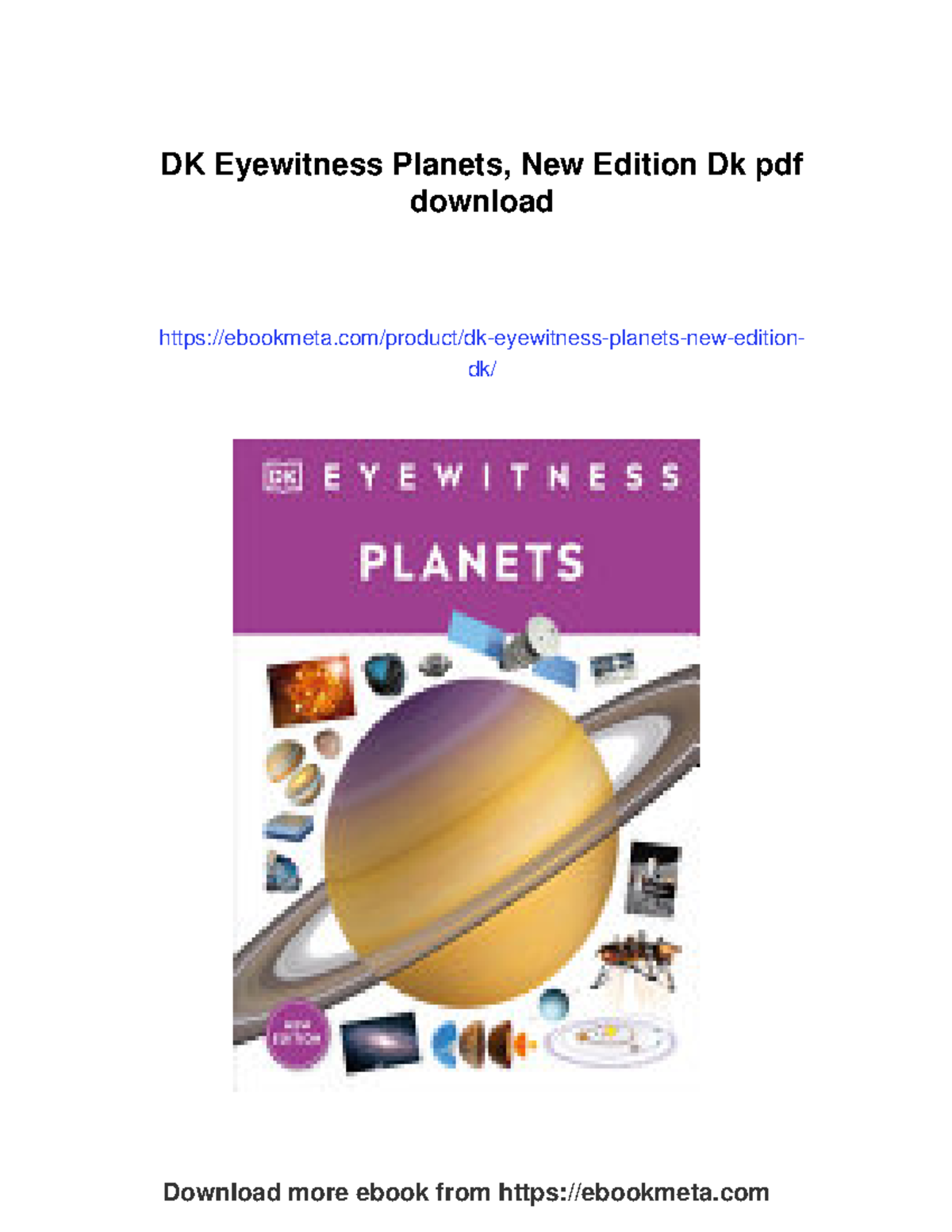 Eyewitness planets: A comprehensive guide to our solar system - Studocu