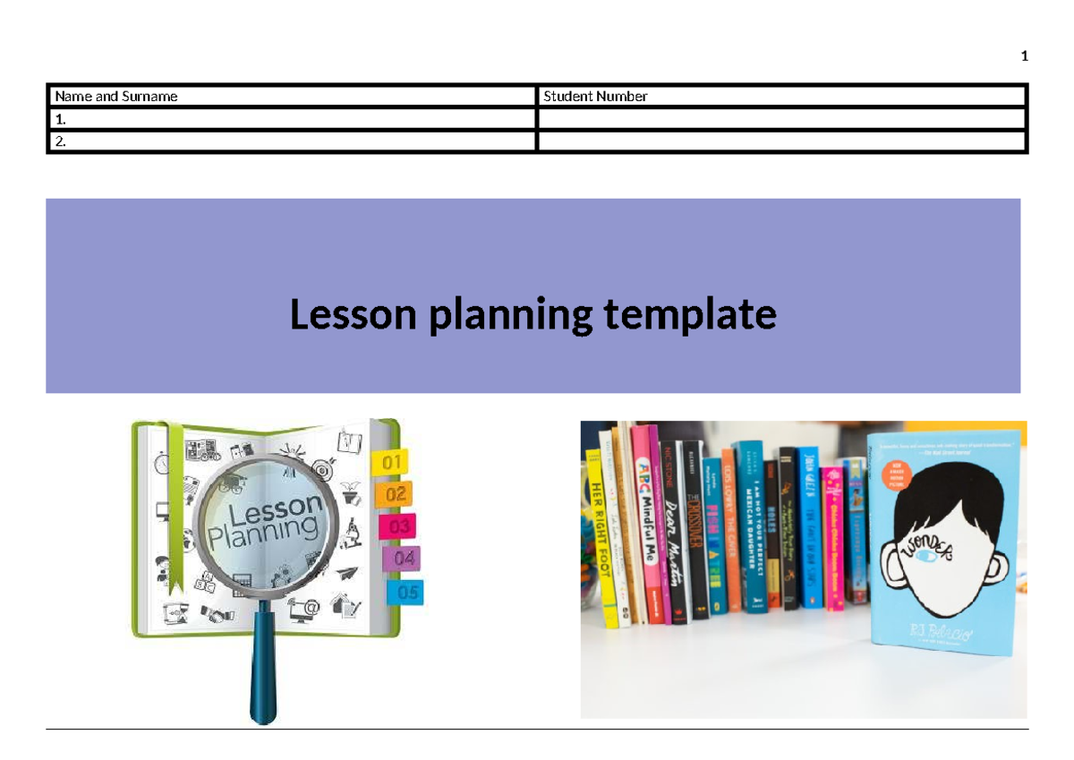 Lesson Planning Template: Strategies for Effective Teaching (EDU 101 ...