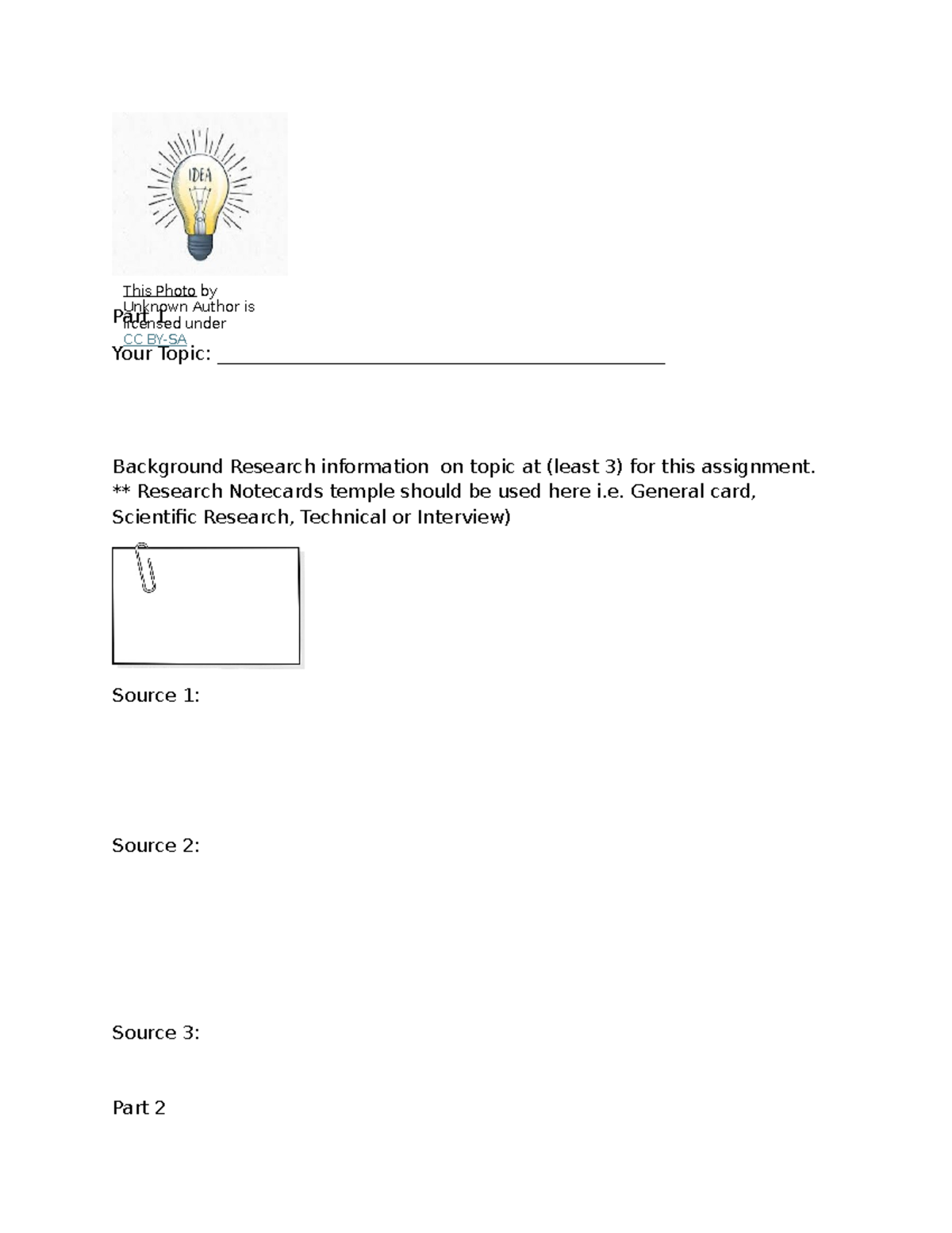 Individaul Research Part 1 2-Topic and BG Research - Part 1 Your Topic ...