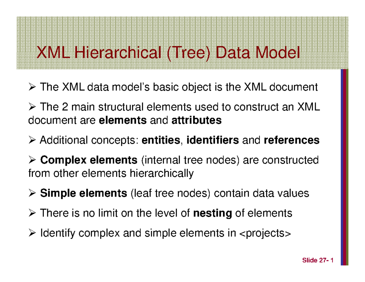 XML-schema - Xml schema - XML Hierarchical (Tree) Data ModelXML Hierarchical (Tree) Data Model ...