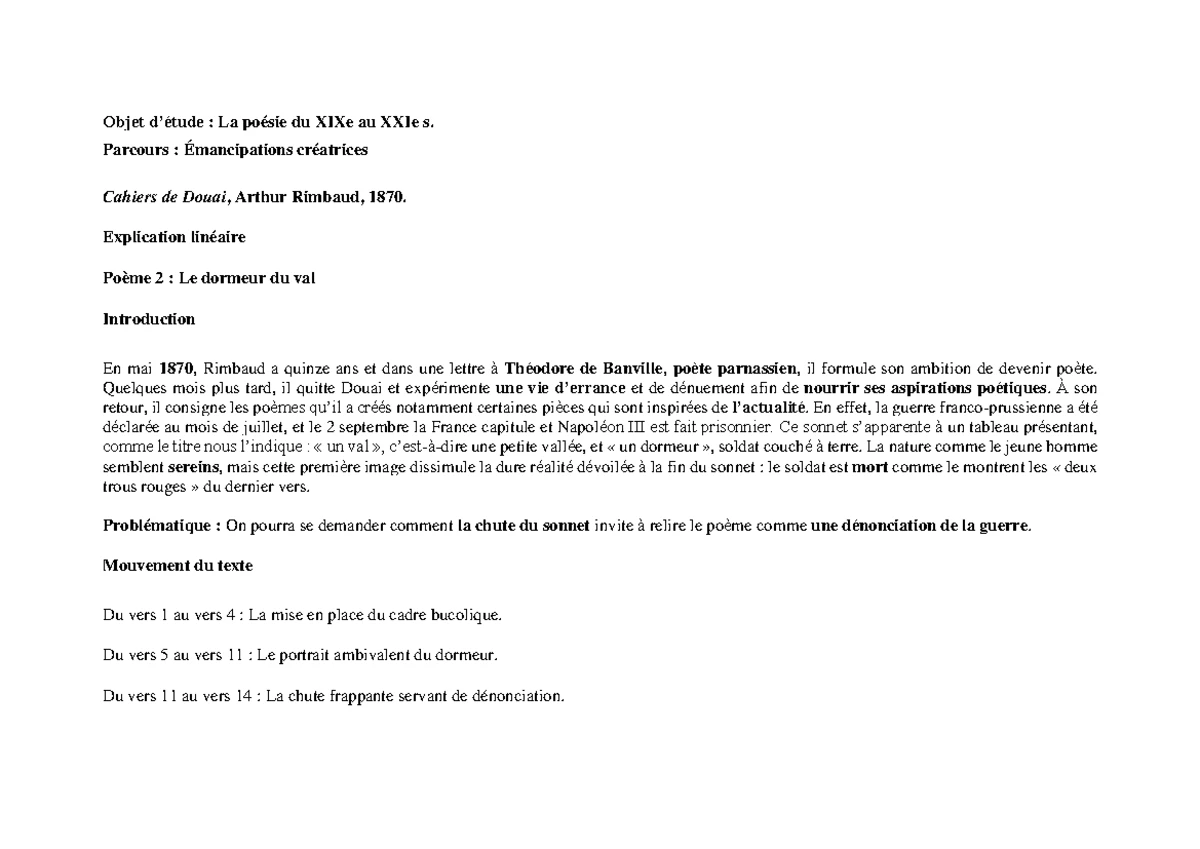 Fiche 14 : Analyse de la Tirade de Perdican dans "On ne badine pas avec l'amour" - Studocu