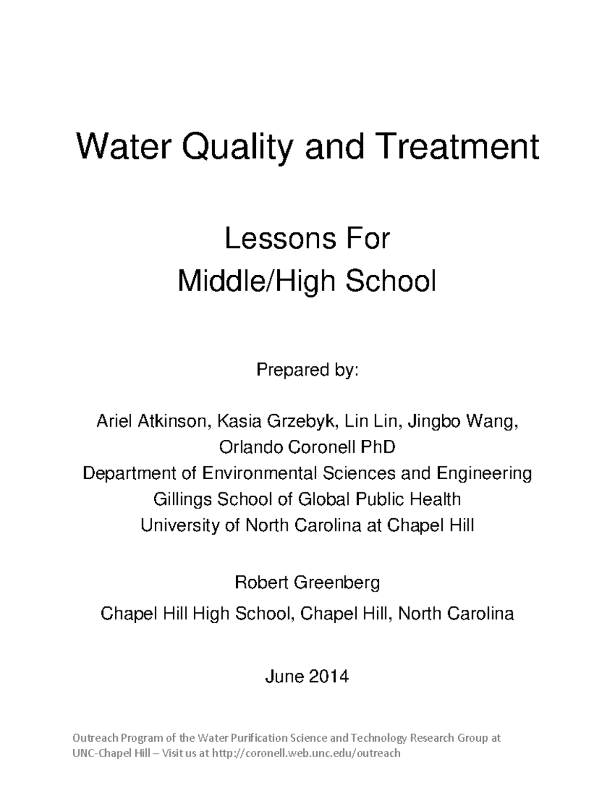 Water Quality & Treatment Lessons (ENV 101) for Schools - Studocu