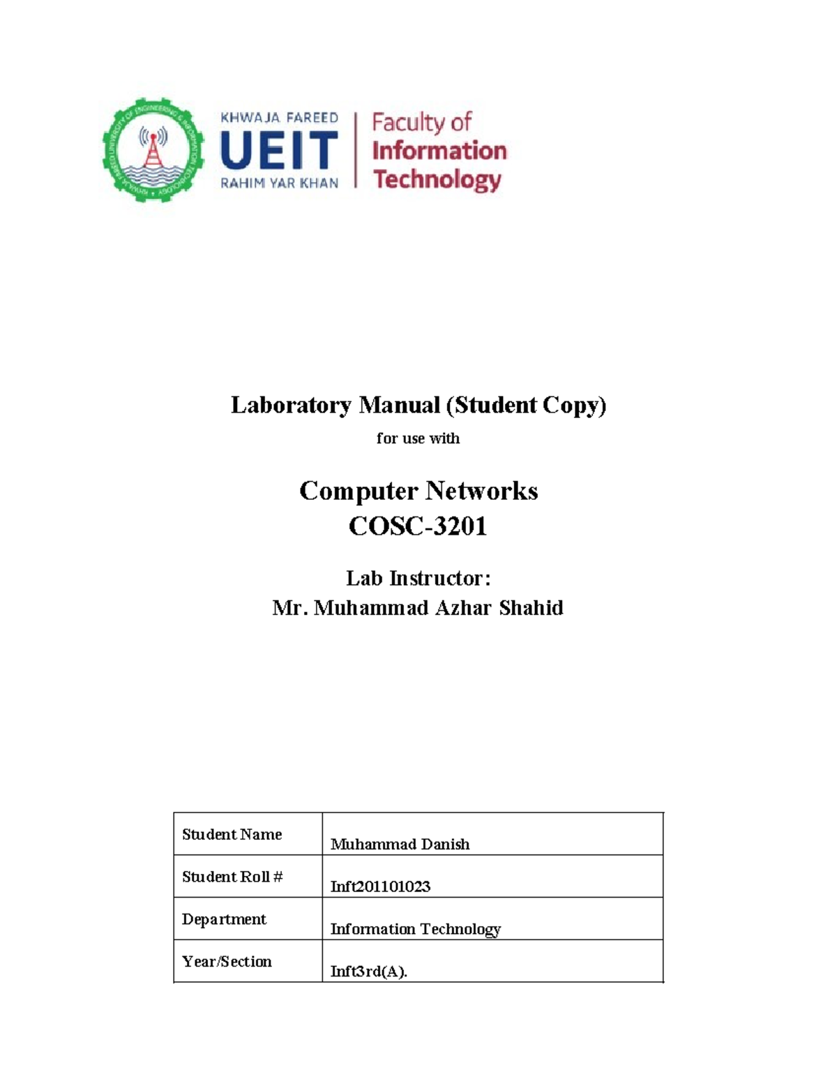 LAB No. 7: RIP Version 2 Configuration in Computer Networks Lab ...