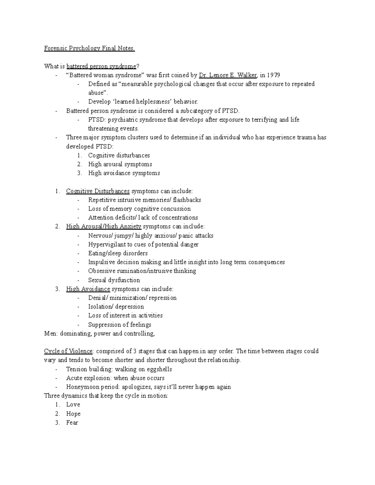 Forensic Psychology Final Exam Notes: Key Concepts and Case Studies ...