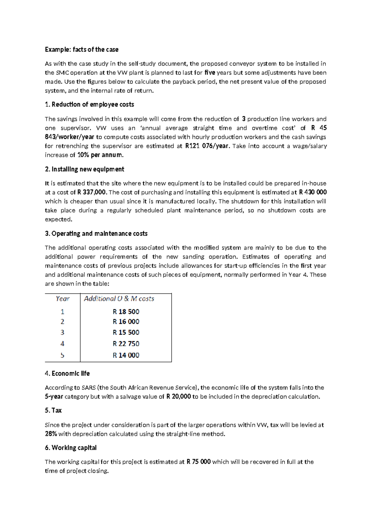 Solution to Case Study: Conveyor System Analysis (SMC-VW) - Studocu