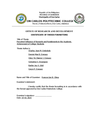 4 - Format for Grammarian Certificate - Republic of the Philippines ...
