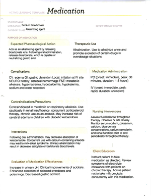 ATI Methylphenidate Medication Sheet - ACTIVE LEARNING TEMPLATES ...