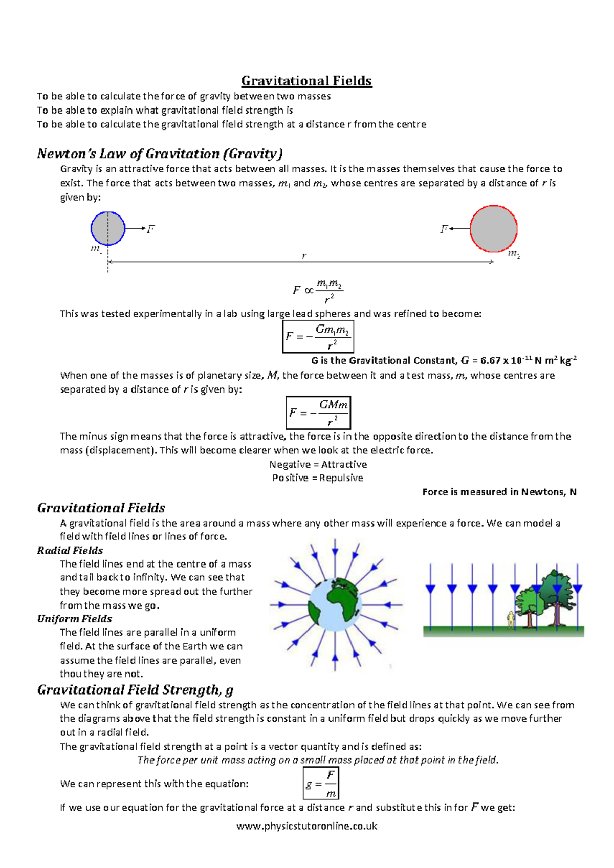 Gravitational Fields: Understanding Forces and Strengths in Physics ...