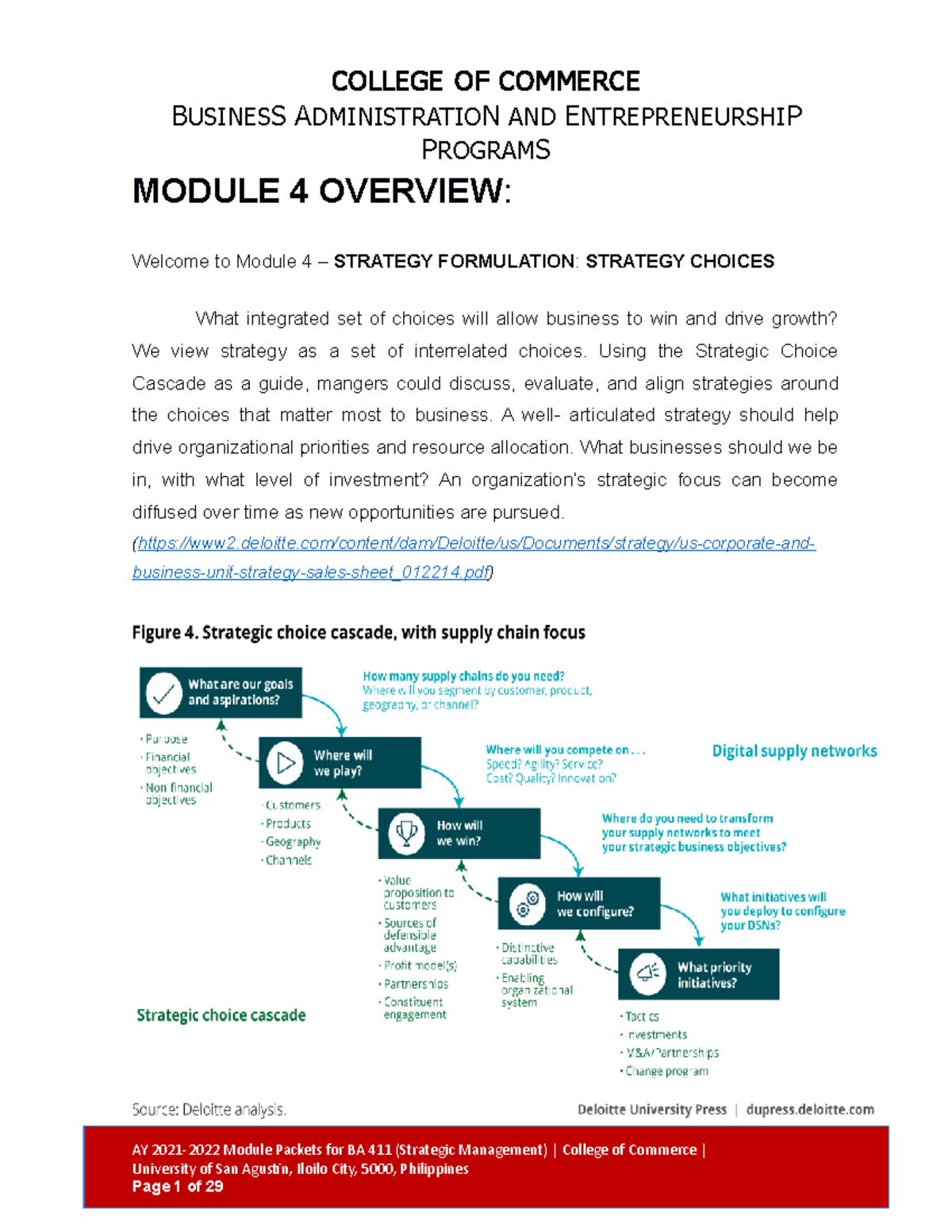 Strategic Management Module 4 BA 414 - BUSINESS ADMINISTRATION AND ...