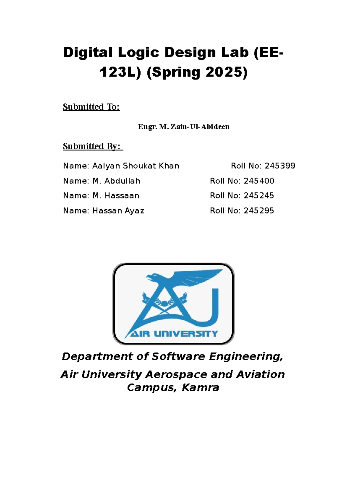 Digital Logic Design Lab (EE123L) Project: Voting Machine with Fraud ...