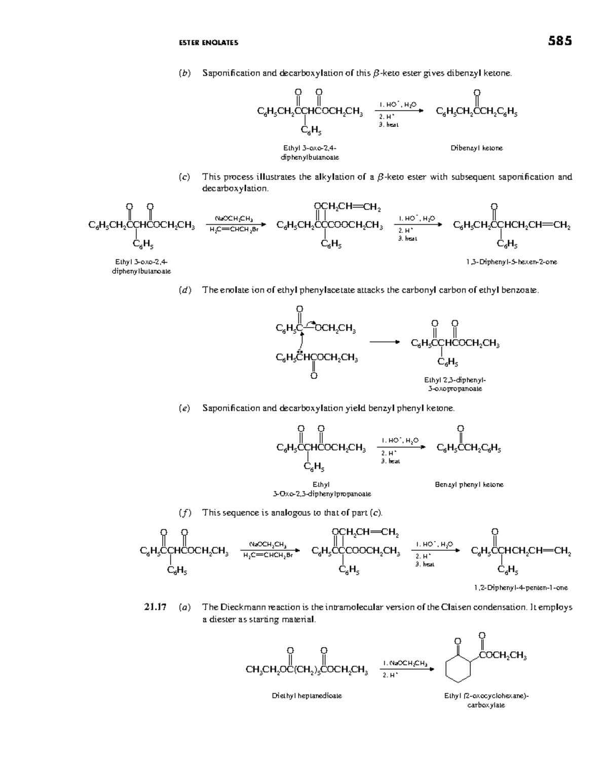 Organic Chemistry 4th Ed: 585 Ester Enolates & Reactions - Studocu