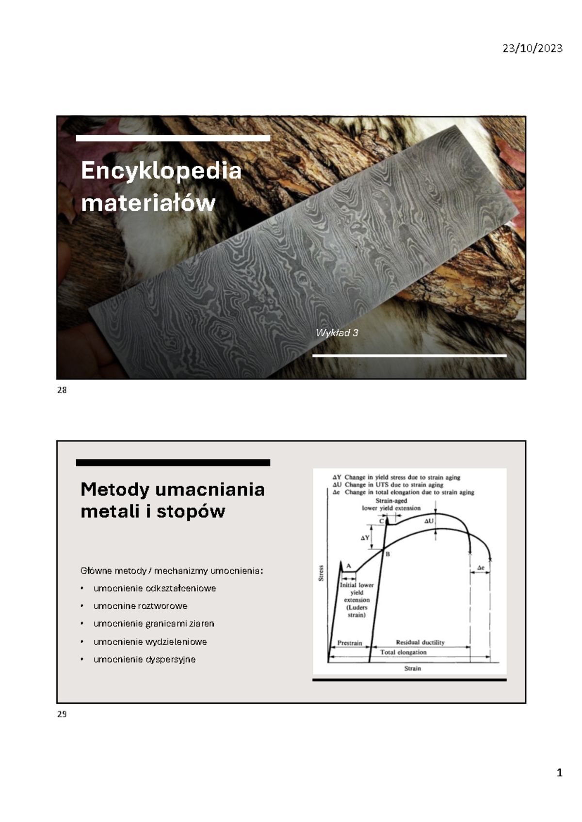 Wykład 3 - Metody umacniania metali i stopów w inżynierii materiałowej ...