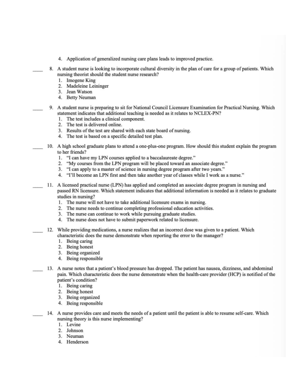 FA Davis Fund Chapter 1: Nursing Care Plans & Theories - Studocu
