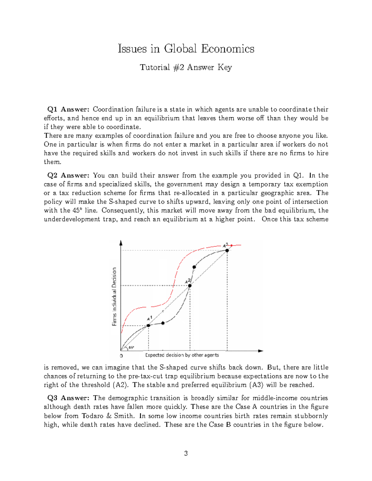 Tutorial 2 Solution - by teacher - Issues in Global Economics Tutorial ...