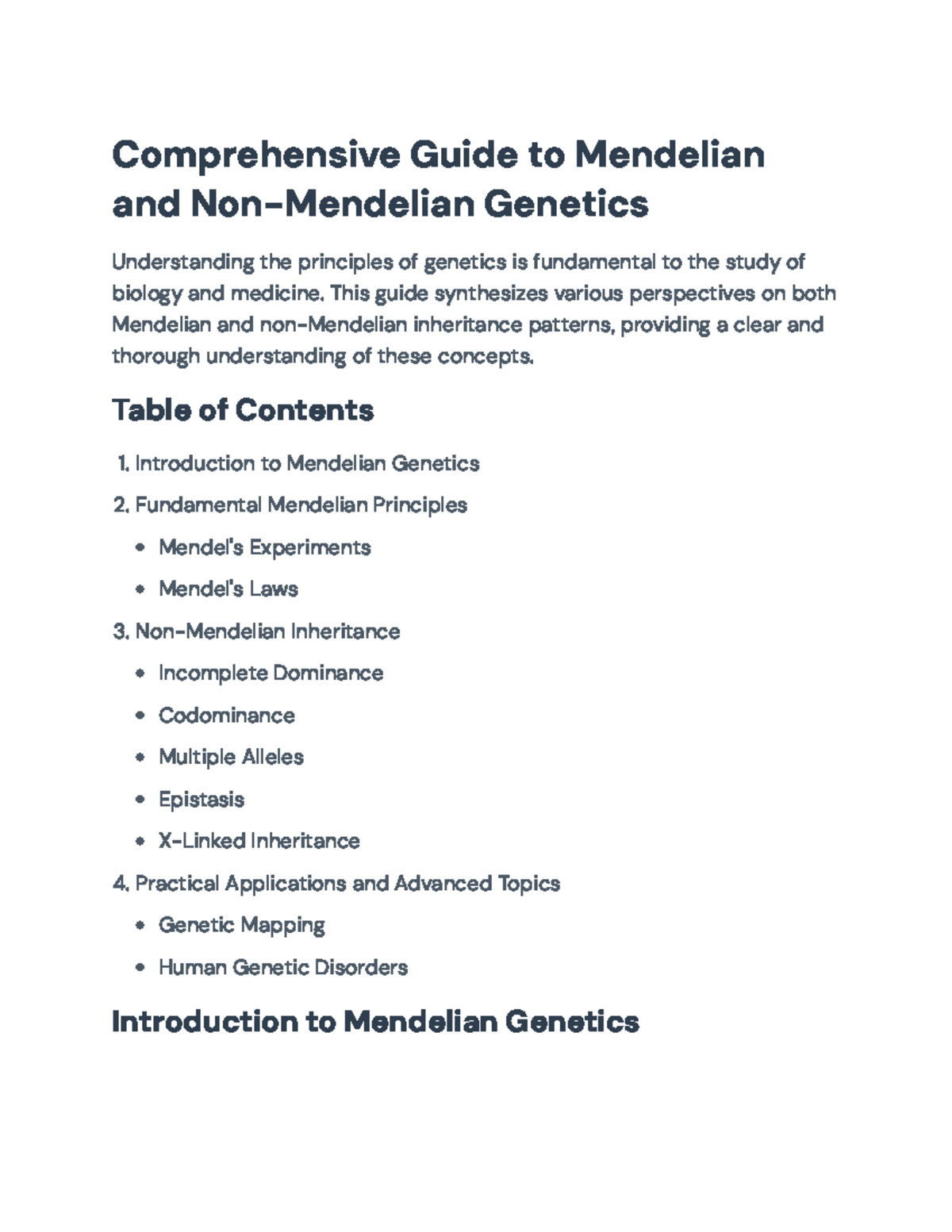 Comprehensive Guide to Mendelian and Non-Mendelian Genetics ...
