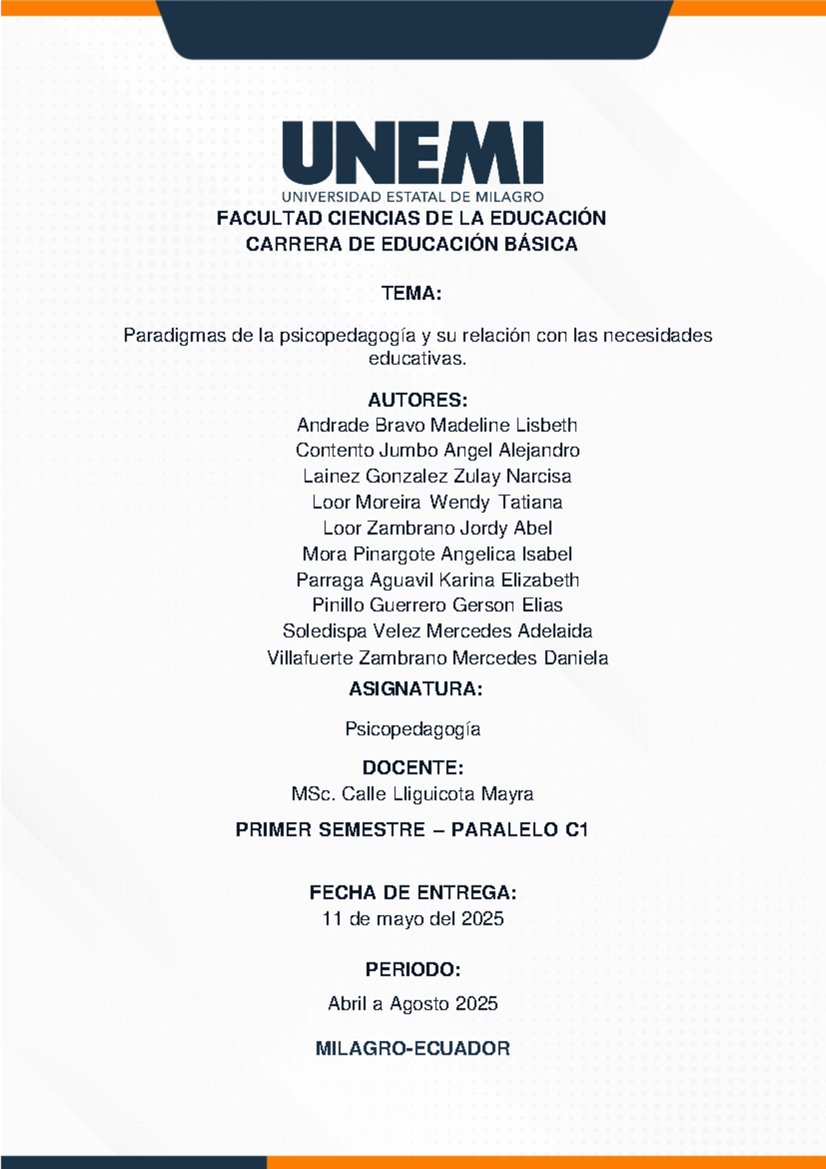 Psicopedagogía Práctica Experimental 1: Paradigmas y Necesidades ...