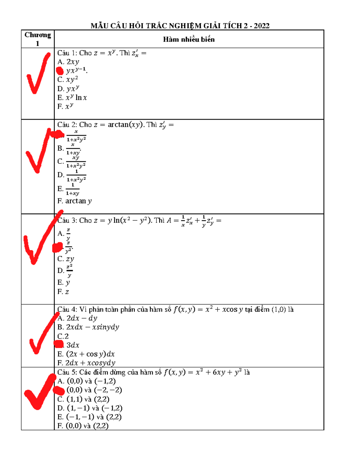 Bailam - this is pdf version for students - MẪU CÂU HỎI TRẮC NGHIỆM ...
