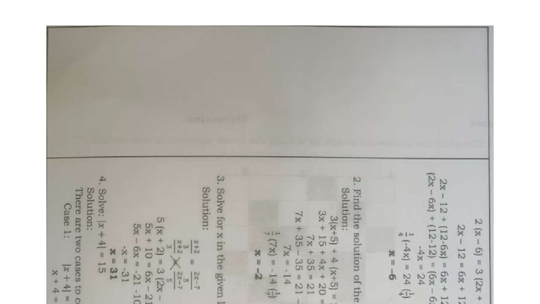 MATH 101: Applying the Distributive Property & Solving Equations - Studocu
