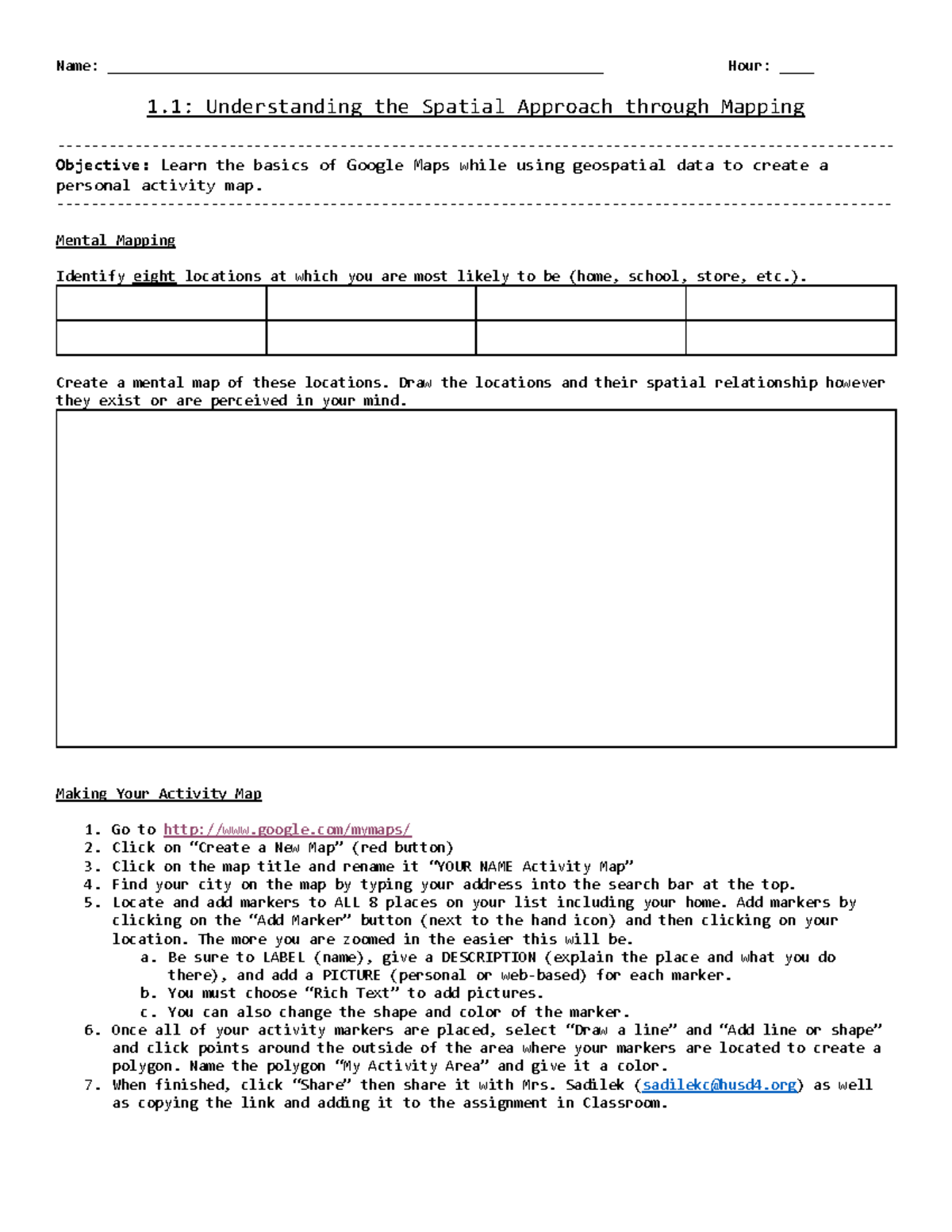 1.1 My Activity Map - Learn the basics of Google Maps while using ...