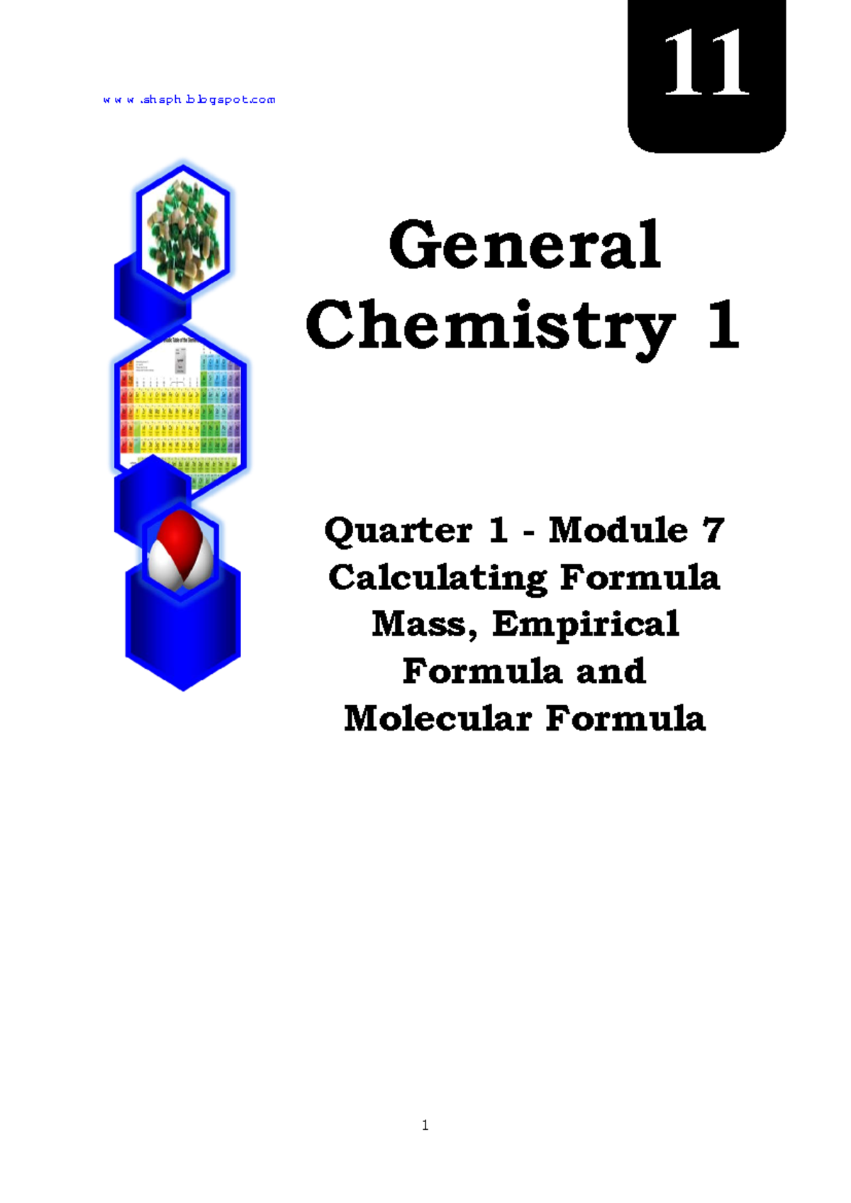 General Chemistry 1 Q1 Mod7: Formula Mass, Empirical & Molecular ...