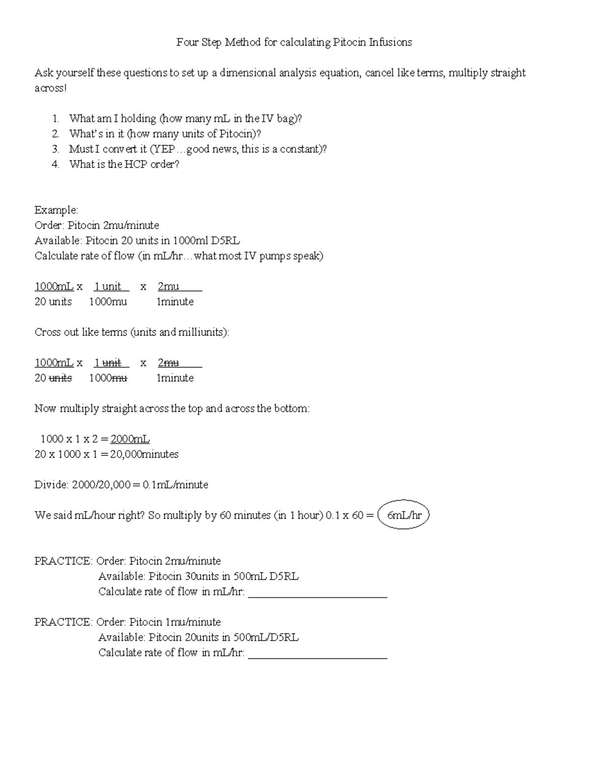 Calculating MVU for Labor Contractions - Nursing Guide - Studocu