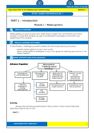 DO s2009 72-Inclusive Education as Strategy - Facilitating Learner Centered-Teaching - Studocu