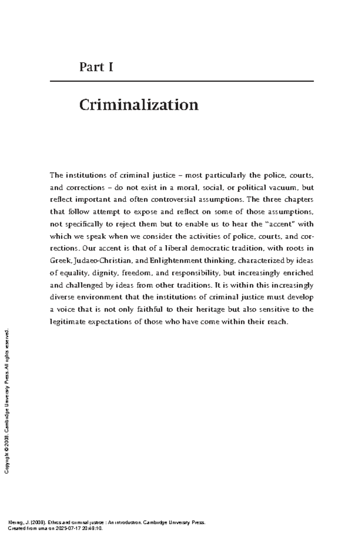 Ethics and Criminal Justice: Frameworks and Challenges in CJ Systems ...