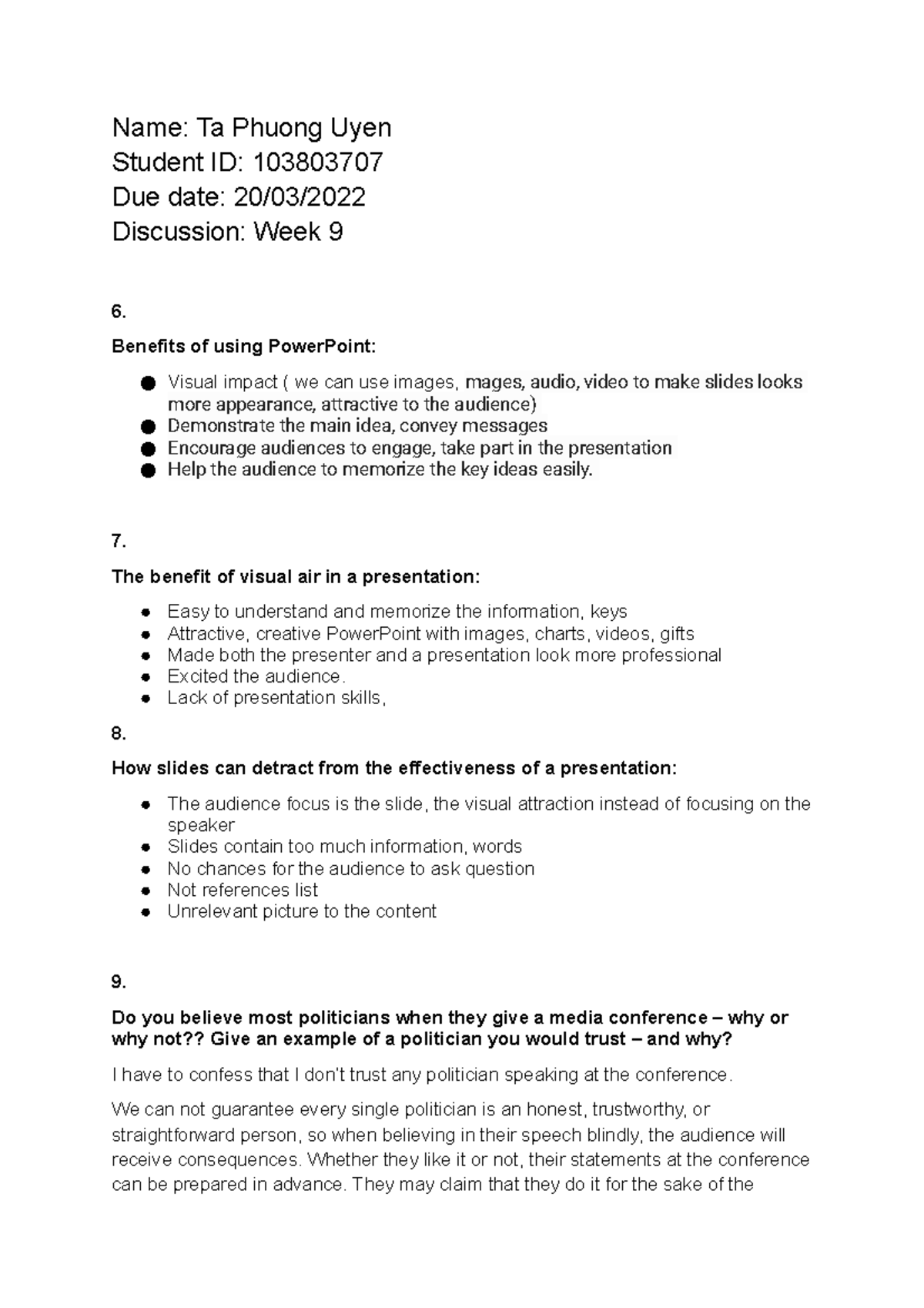 Professional Communication - Week 9: Visuals & Trust in Presentations ...