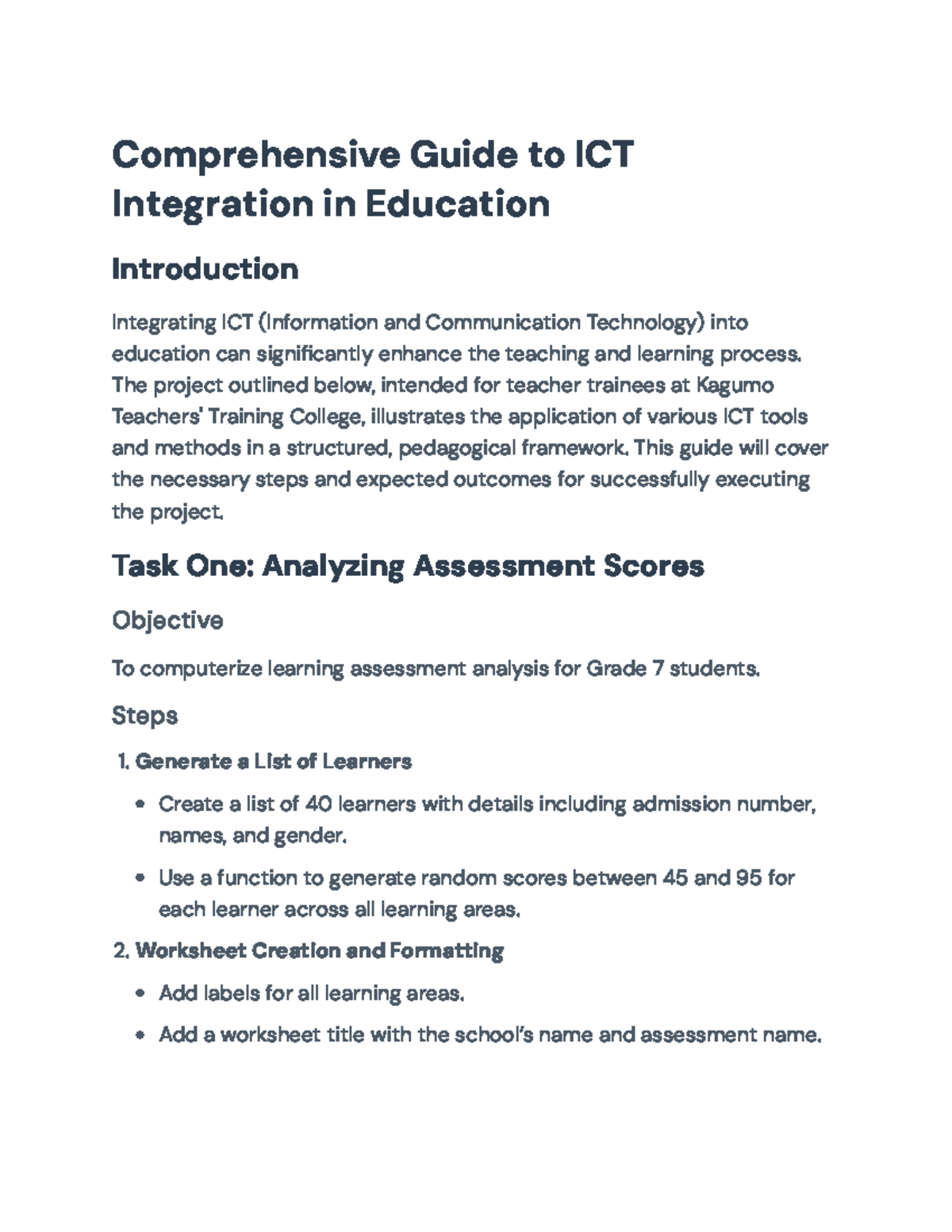 Comprehensive ICT Integration in Education: A Guide for Teacher ...