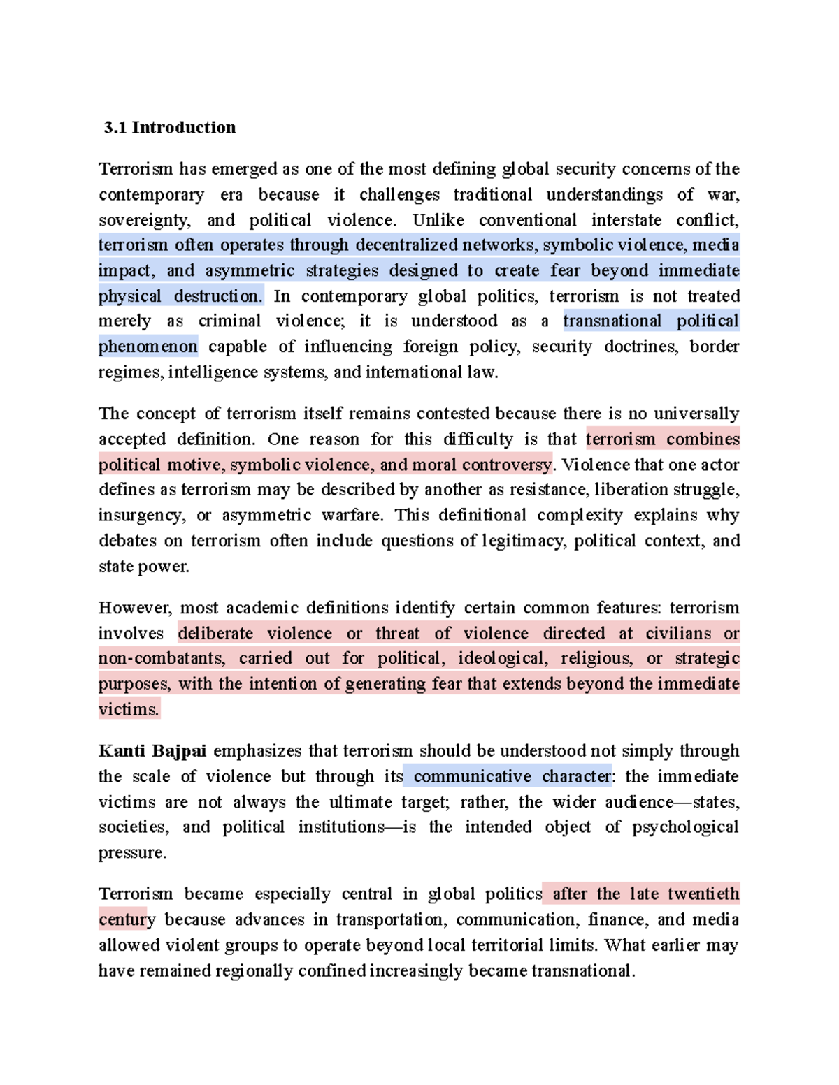 Terrorism: Understanding Its Evolution, Nature, and Global Impact - Studocu