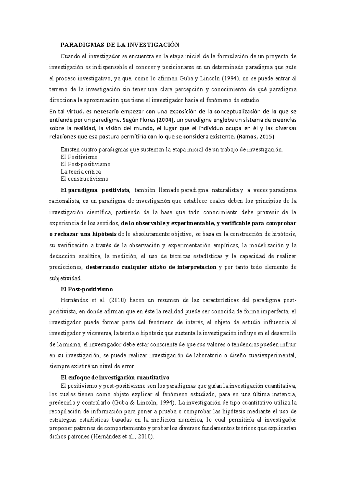 Paradigmas de la Investigación: Enfoques y Fundamentos Teóricos - Studocu