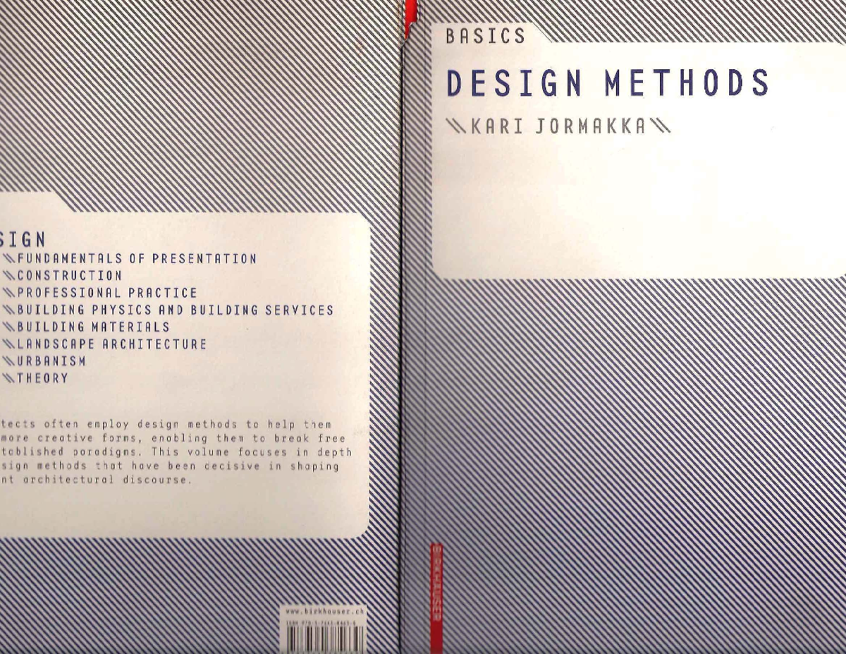 KARI JORMAKKA - BASICS OF DESIGN METHODS IN ARCHITECTURE - Studocu