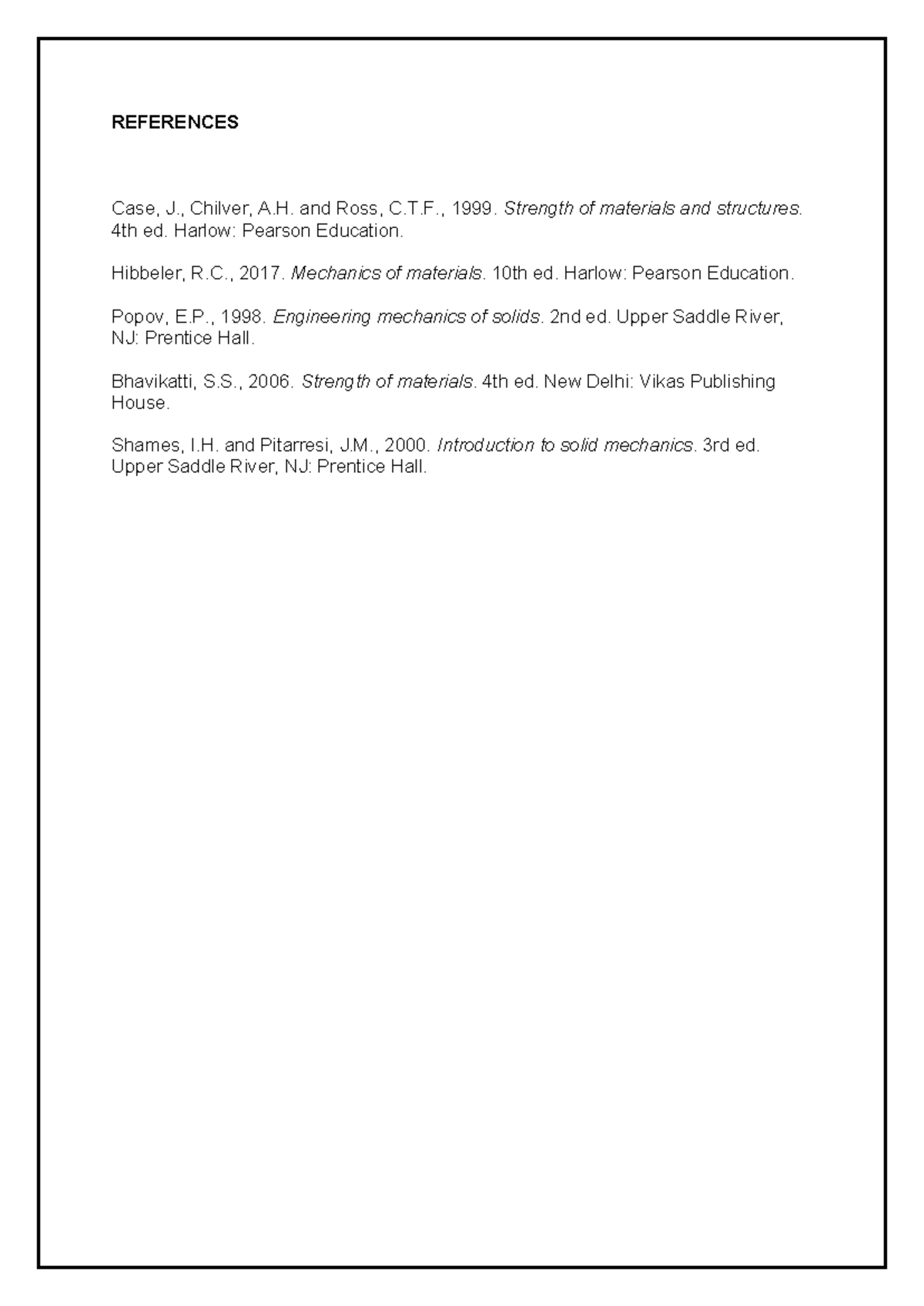 References - ref - REFERENCES Case, J., Chilver, A. and Ross, C.T ...