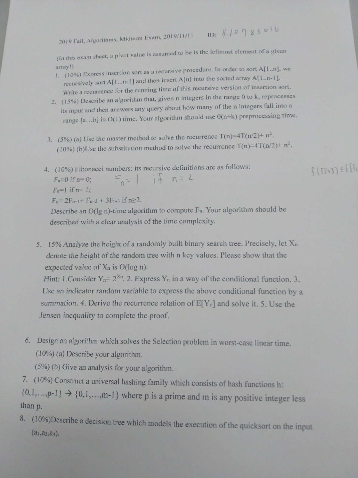 108 algo Mid - 108 algo Mid - Computer Science - Studocu