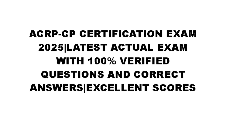 Acrp - This certification is recognized for demonstrating a commitment ...
