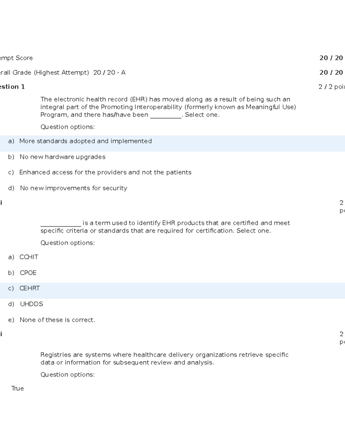 6-3 Module Quiz - Grade A Review and Answers Summary - Studocu
