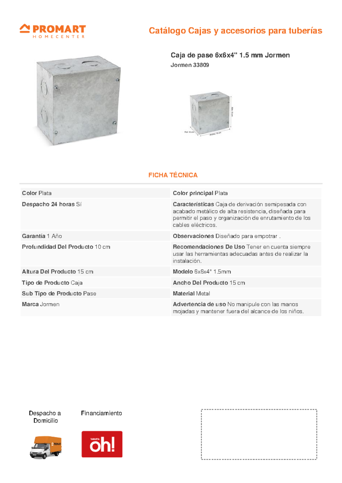 Promart (17) - Classes - Catálogo Cajas y accesorios para tuberías Caja ...