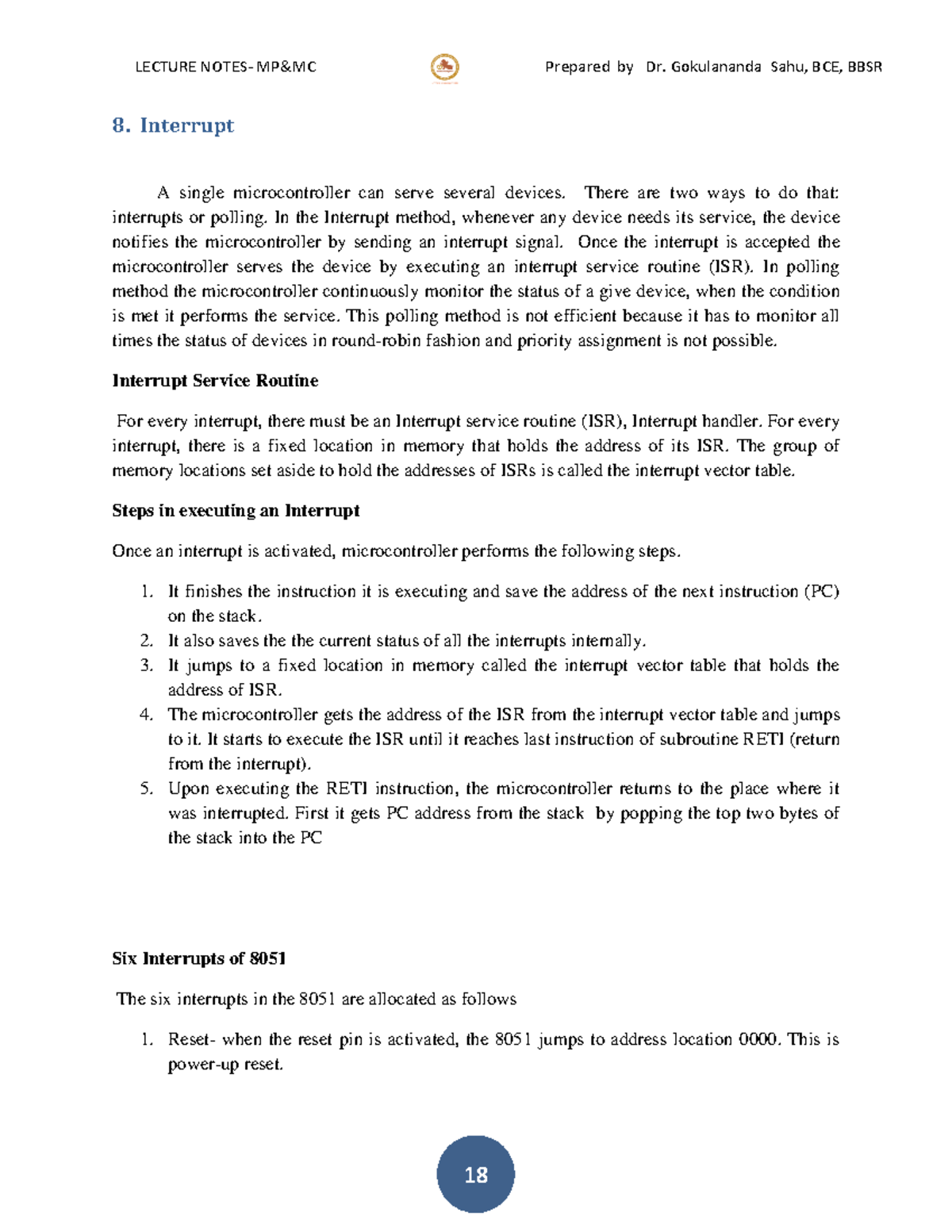 Lecture Note Mmpmc m4-18-20 - LECTURE NOTES- MP&MC Prepared by Dr ...