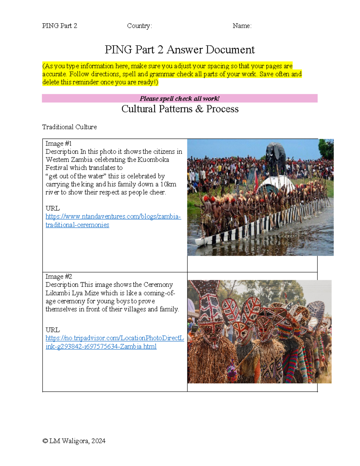 PING Part 2 Answer Document-1 - PING Part 2 Answer Document (As you ...