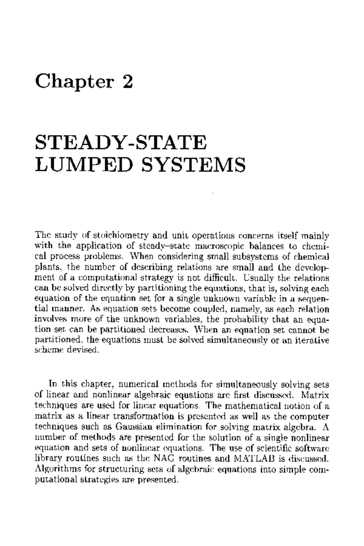 Chapter 2: Lumped Systems and Computational Methods (CHEM 101) - Studocu