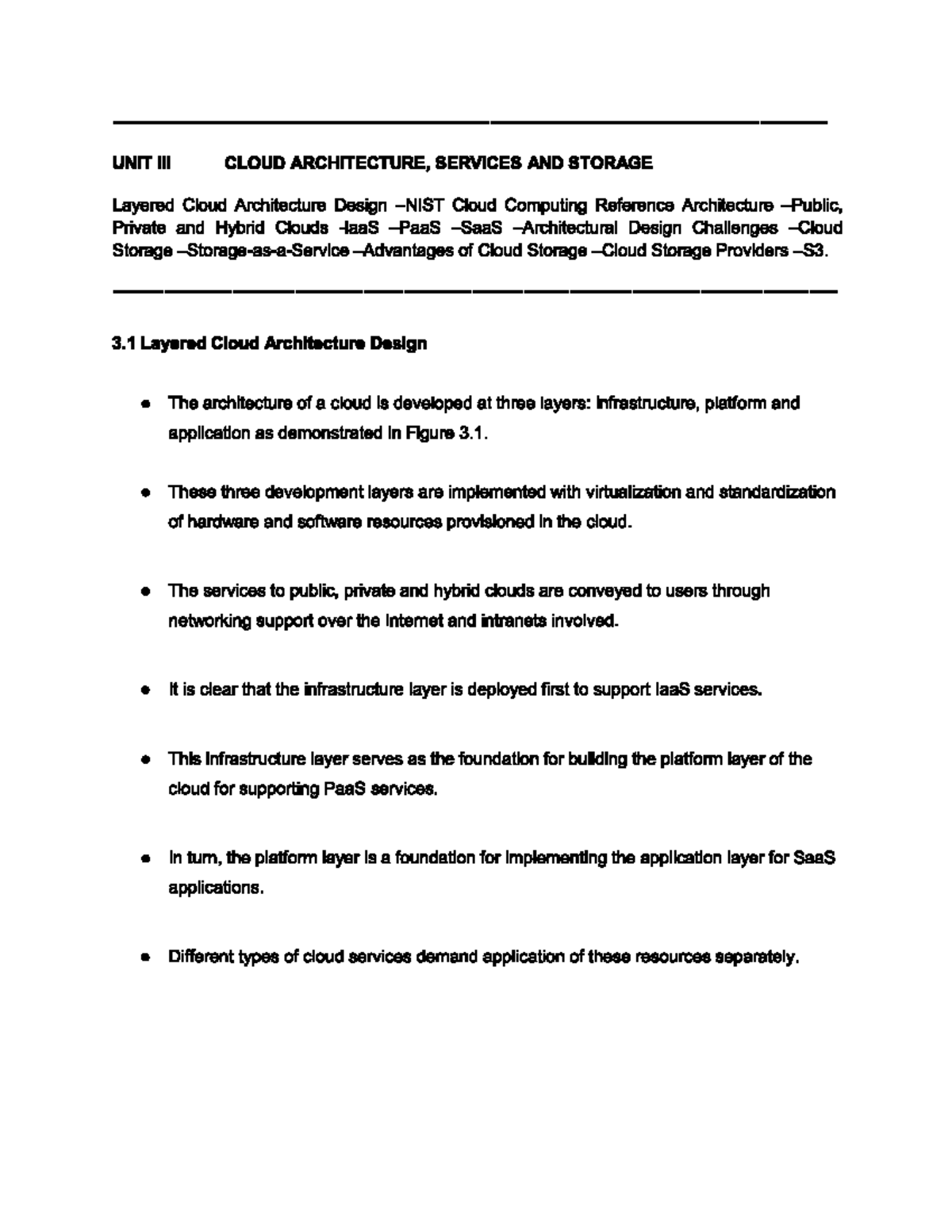 Cloud Computing Reference Architecture: Unit 3 Overview and Design ...