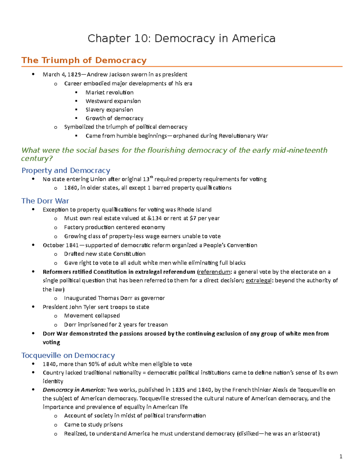 Chapter 10 - Summary Give Me Liberty!: an American History - Chapter 10 ...